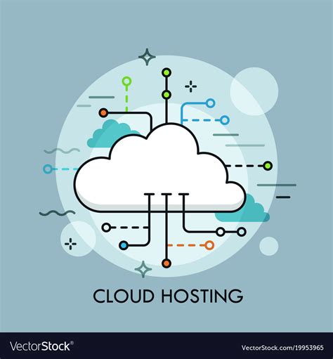Concept Of Cloud Computing Service Or Technology Vector Image