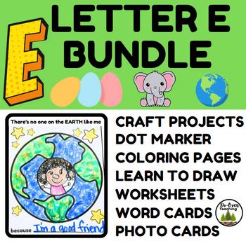 Letter E Bundle Preschool And Kindergarten Curriculum Crafts Worksheets