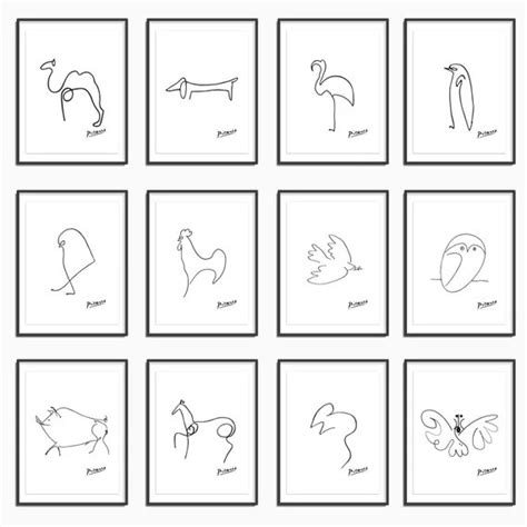 All Picasso Animals In One Pack 24 Picasso Animals Download Etsy Turkey