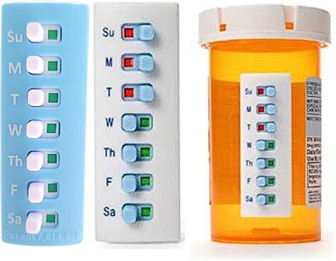 2 Pack Medication Tracker And Reminder Take N Slide