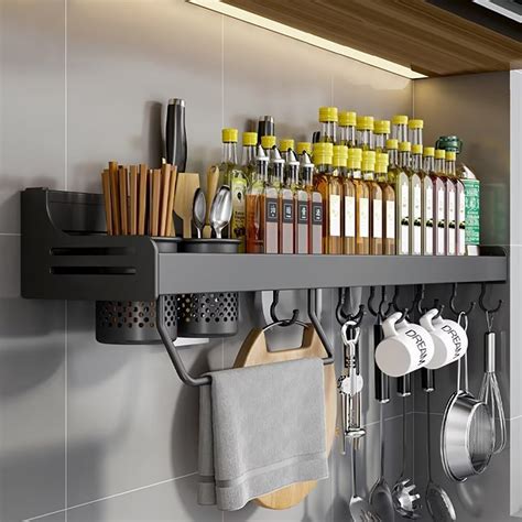 Zicoto Space Saving Spice Rack Organizer For Cabinets Or Wall Mounts