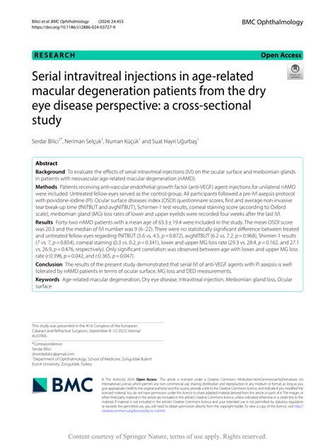 Pdf Serial Intravitreal Injections In Age Related Macular