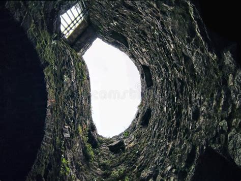 Stone Well Hole Old Construction From Inside Fall Down In The Well