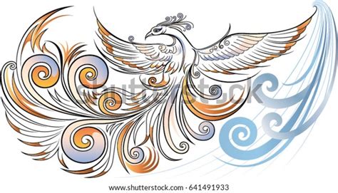 Peacock Flying Illustration Design Tattoo Wall Stock Vector Royalty Free 641491933 Shutterstock