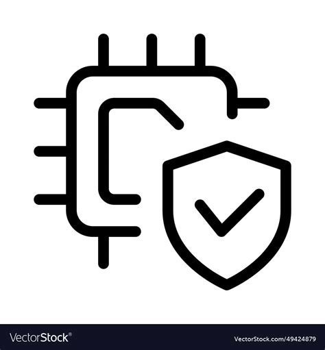 Chip Designed With Incorporated Safety Shield Vector Image