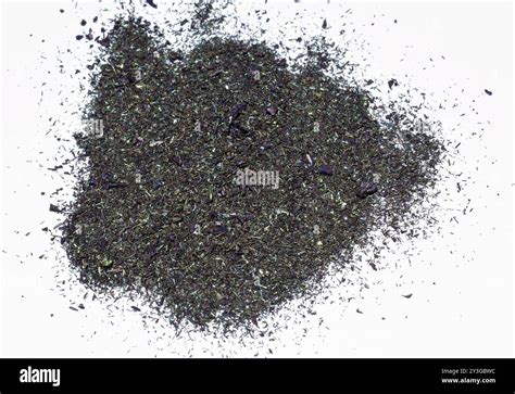 Potassium Permanganate Crystals Isolated On White Background Stock