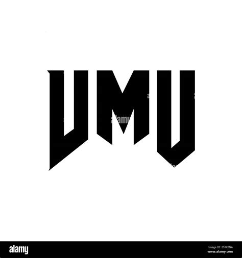 Vmu Letter Logo Design For Technology Company Vmu Logo Design Black