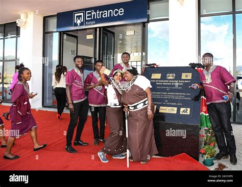 Nairobi 16th Oct 2019 People Take A Selfie Before The Launching