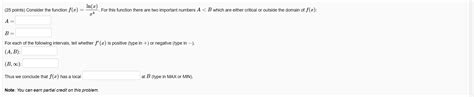Solved In X 25 Points Consider The Function F X For This Chegg Com
