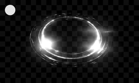 투명한 배경에 빛나는 원 프리미엄 Psd 파일