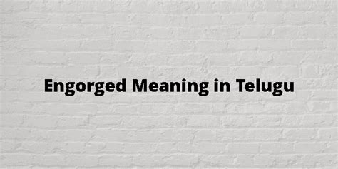 Engorged Meaning In Telugu తెలుగు అర్థం