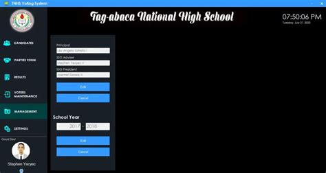 Automated Voting System For High School In C And Mysql