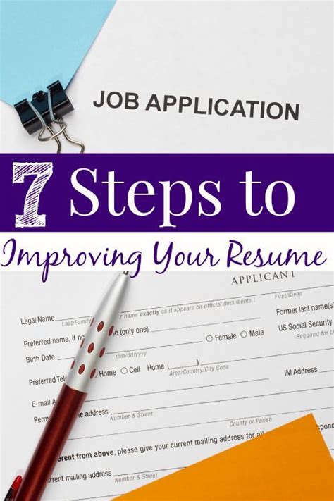 7 Steps to Improving Your Resume | Resume, Cover letter for resume, Job info