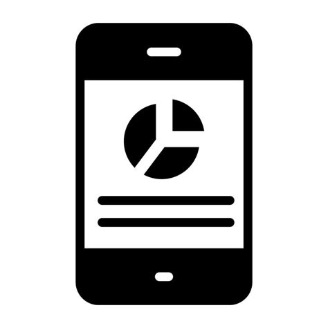 Mobile Data Analytics Icon In Glyph Design 40209423 Vector Art At Vecteezy