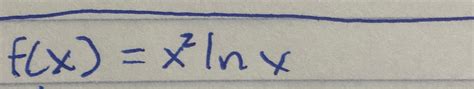 Solved Find The Second Derivatice Of Fxx2lnx