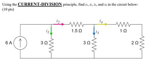 Solved Using The Current Division Principle Find I1 12