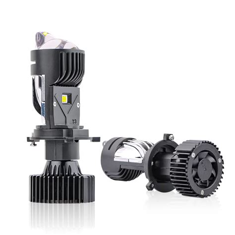 Mini Lente De Proyector Y3 Pro H4 Faro Led De Luz Blanca De 12v L Mparapng