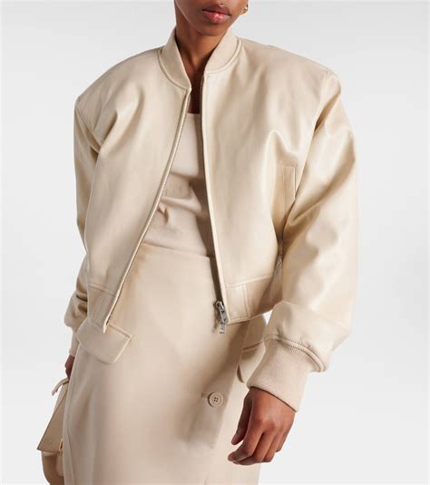 The Frankie Shop Micky Faux Leather Bomber Jacket Reversible