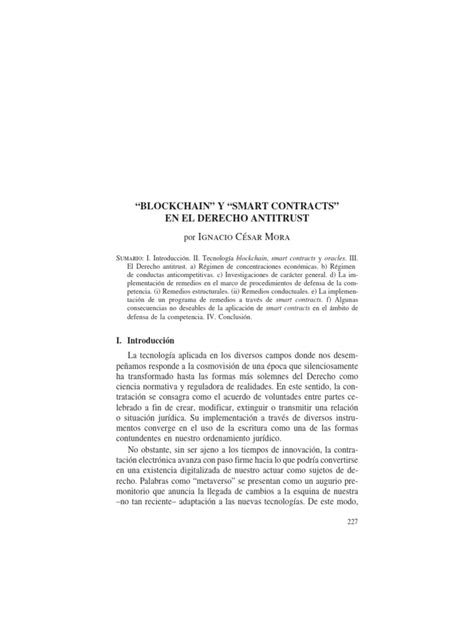Blockchain Y Smart Contracts Pdf Ley De Competencia Mercado