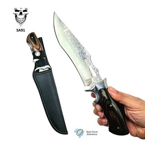 Faca Churrasco Artesanal Full Tang Afiada Bainha Sa91 Shopee Brasil