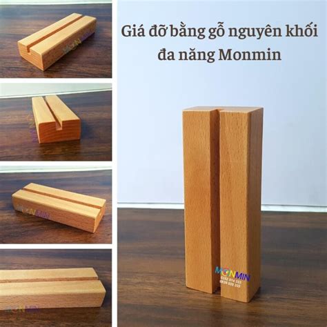 Giá đỡ Chữ Nhám Giá đỡ Học Cụ Montessori Bằng Gỗ Nguyên Khối Monmin