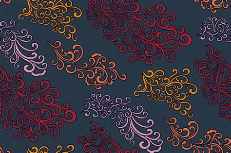 낙서 패턴입니다 벡터 일러스트 레이 션 손으로 그린 얇은 선 그리기 완벽 한 배경 패턴 동양 스타일 소용돌이 벡터 그리기에 대한 스톡 벡터 아트 및 기타 이미지 Istock