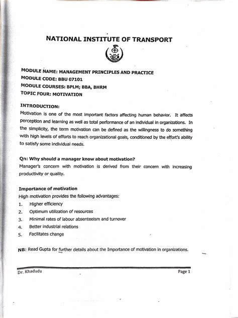 Engineering Management Notes Pdf