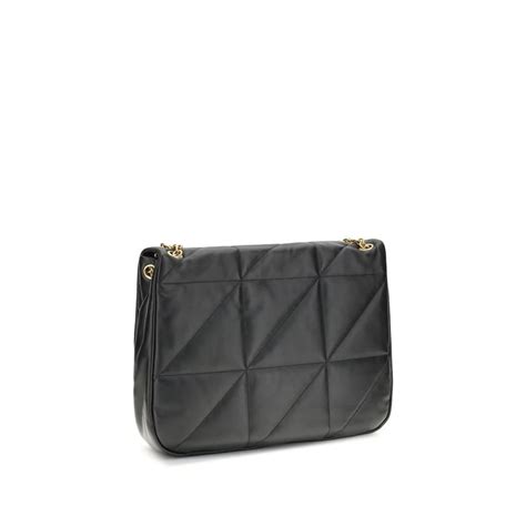 Saint Laurent Black Lambskin Ovis Aries Shoulder Bag Timeless