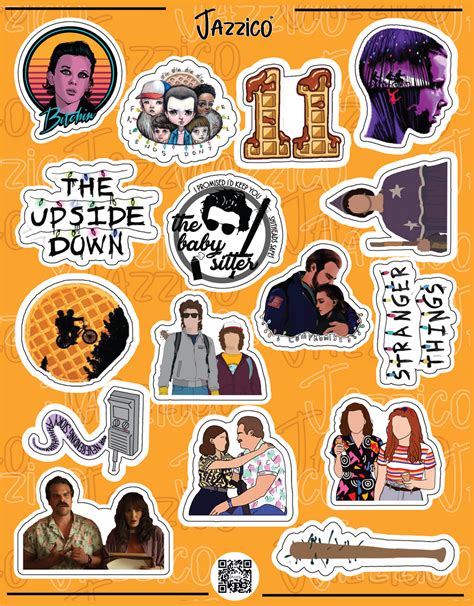 Stranger Things Stickers Sheet