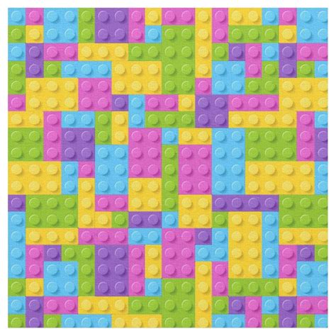 Plastic Construction Blocks Pattern Fabric Pattern Blocks Quilt