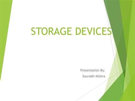 Types Of Storage Devices Pptx