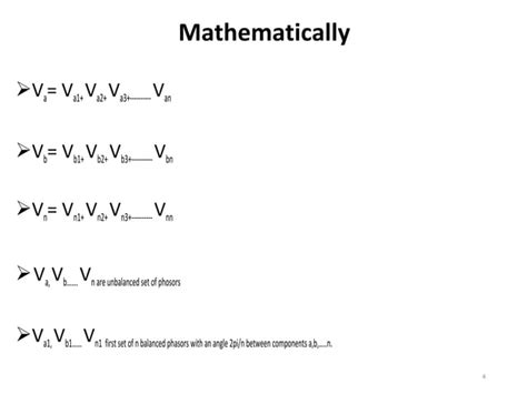 Symmetrical Component Method For 3 Phase Power Representation Ppt Free Download