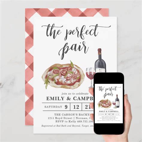 The Perfect Pair Invitation Zazzle