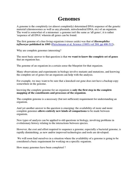 1 Genomics Notes Pdf Genome Gene