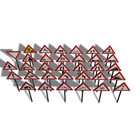 Traffic Signs Free 3d Model Fbx Free3d