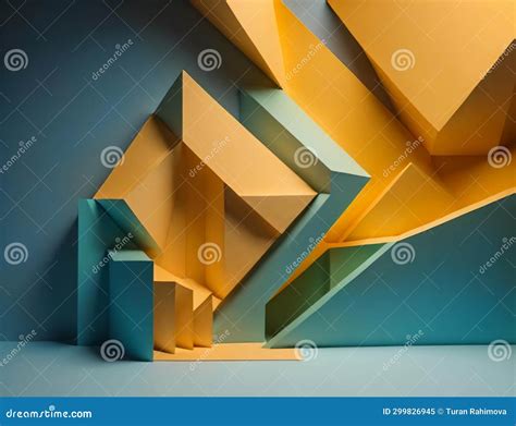 Abstract Background Of Geometric Shapes Illustration Generative Ai