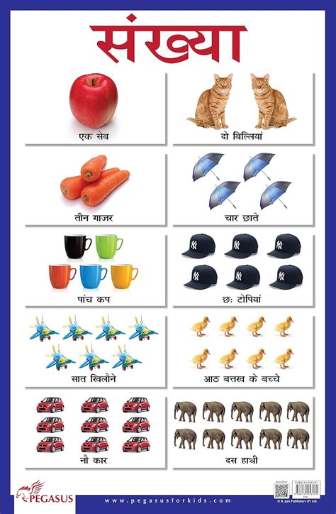 Sankhya Hindi Numbers Thick Laminated Primary Chart Br