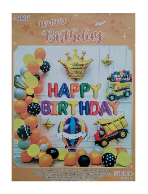 Transport Themed Party Balloon Pack 66 Pieces Balloon Chain