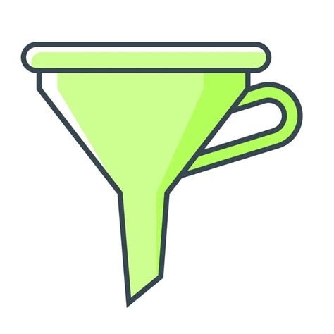 Conversion Filter Funnel Icon Solid Style Stock Vector Image By