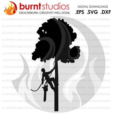Svg Cutting File Tree Trimmer Only On Tree And Leaves United Etsy