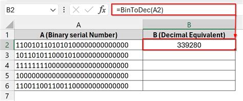 How To Convert Binary Values To Decimal In Excel 4 Easy Ways Excel