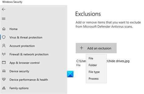 Restore Quarantined Files Or Add Exception In Windows Defender