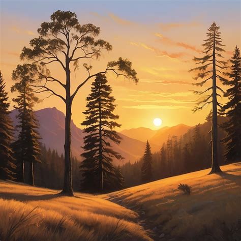 Perspective Of Beautiful Tree Canopy Premium Ai Generated Image