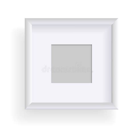 Photo Frame Isolated On White Rectangular Frame Mockup Empty Framing