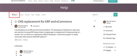 140 Forum Back Button Is Not Working After Adding Commentanswer · Issue 73037 · Odooodoo