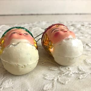 Vintage Clown Face Ornaments Glass Christmas Etsy