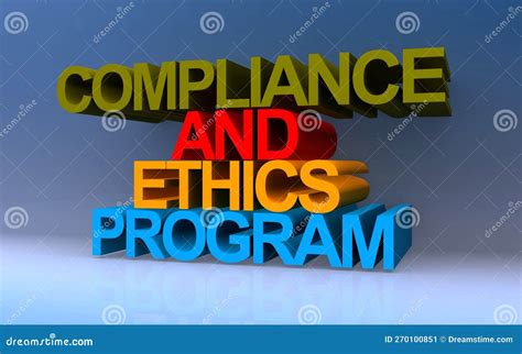 Compliance And Ethics Program On Blue Stock Illustration Illustration Of Compliance Line