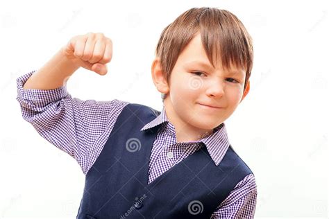 Nettes Kind In Der Klage Welche Die Faust Zeigt Stockfoto Bild Von Junge Mann 50228544