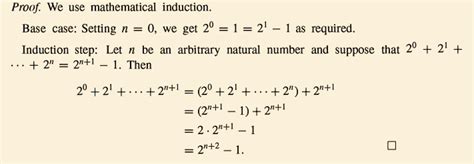 Summation How To Prove A Formula For The Sum Of Powers Of 2 By