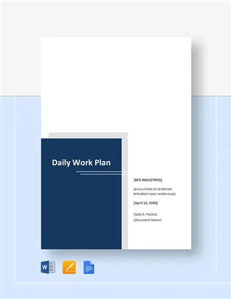 Daily Work Plan Format In Excel Design Talk